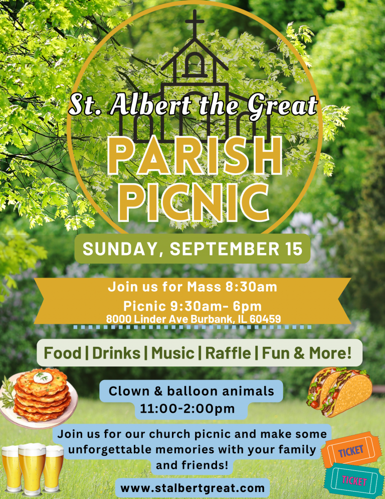 Parish Picnic - September 15th 2024 - St. Albert the Great Parish